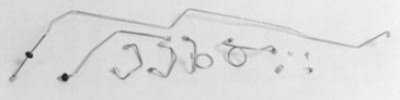 1965-1966 FORD MUSTANG FRONT BRAKE LINE SET (MASTER CYLINDER TO HOSE): DISC