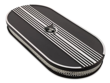 1965-73 SCOTT DRAKE ALUMINUM OVAL AIR CLEANER ASSEMBLY BLACK